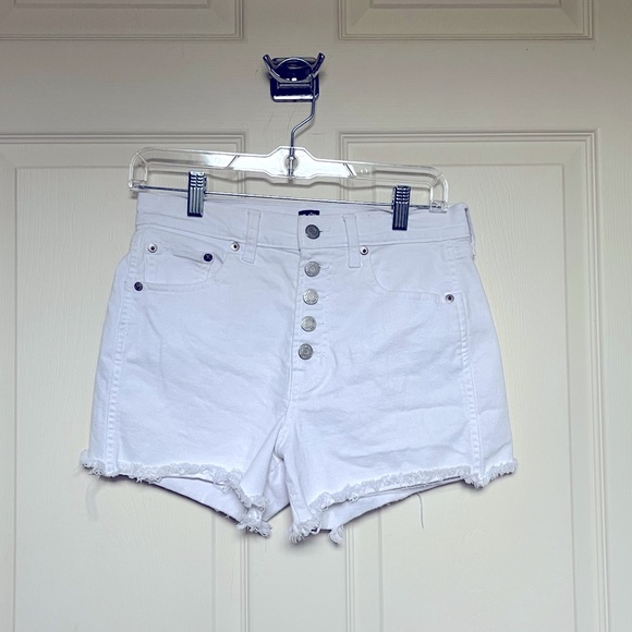 GAP | Shorts | All White Denim Button Up Shorts Gap | Poshmark